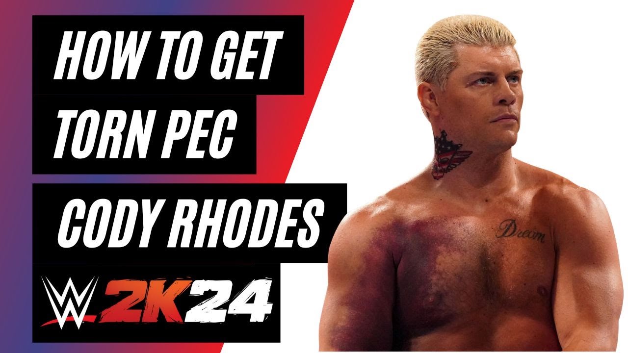 How To Get the Torn Pec Cody Rhodes on WWE 2K24 - YouTube