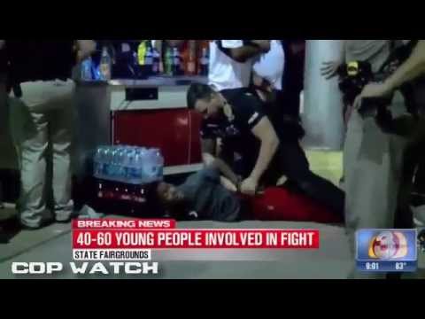 Dozens of Teens in Masive Brawl with Police at Arizona State Fair - YouTube