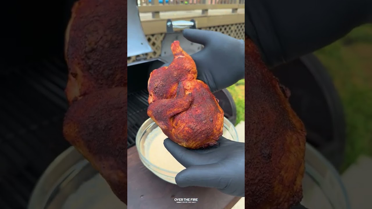 Smoked Chicken with Alabama BBQ Sauce Recipe | Over The Fire Cooking by ...