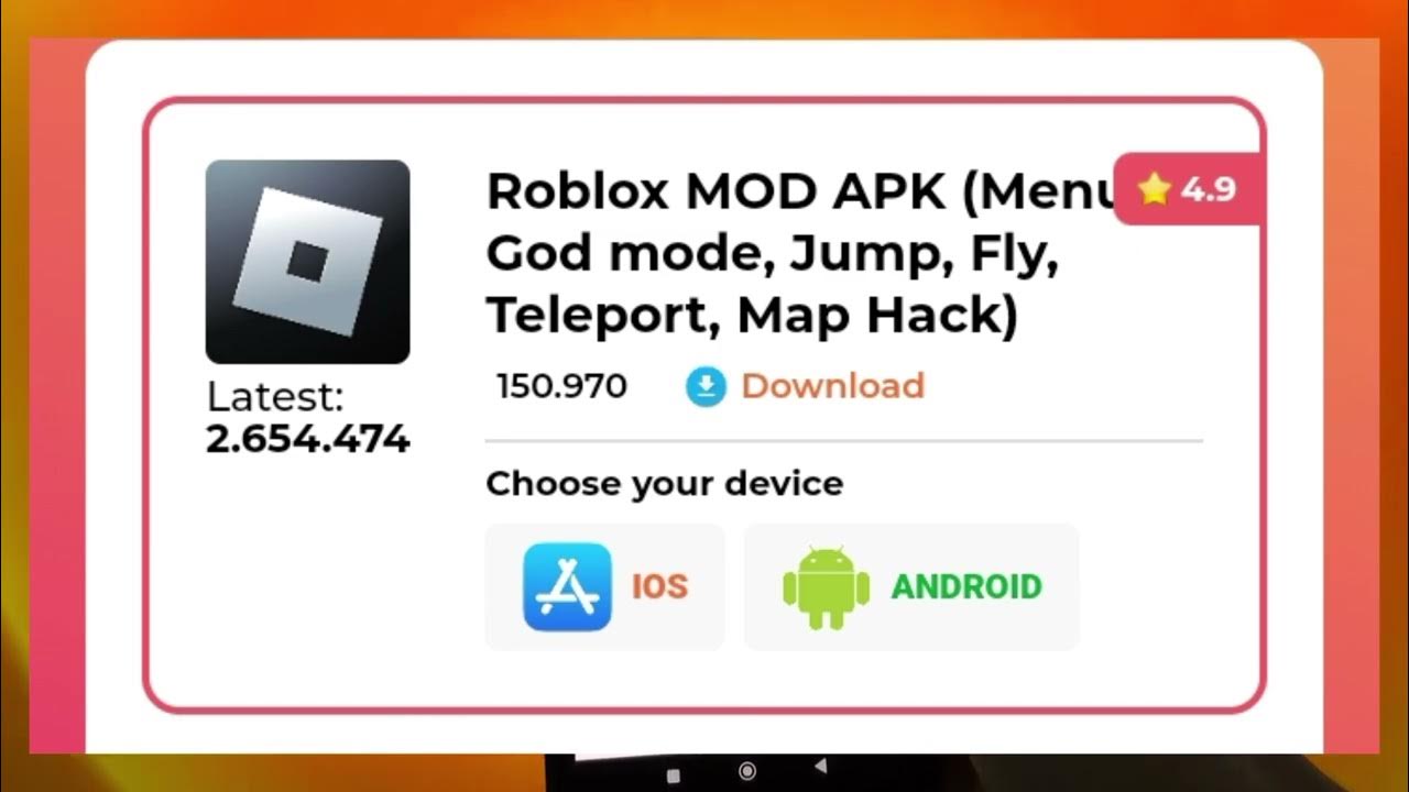 Roblox Mod Menu APK iOS & Android - ROBUX, God MODE, Fly Jump with Roblox Mobile Hack 2025 - YouTube