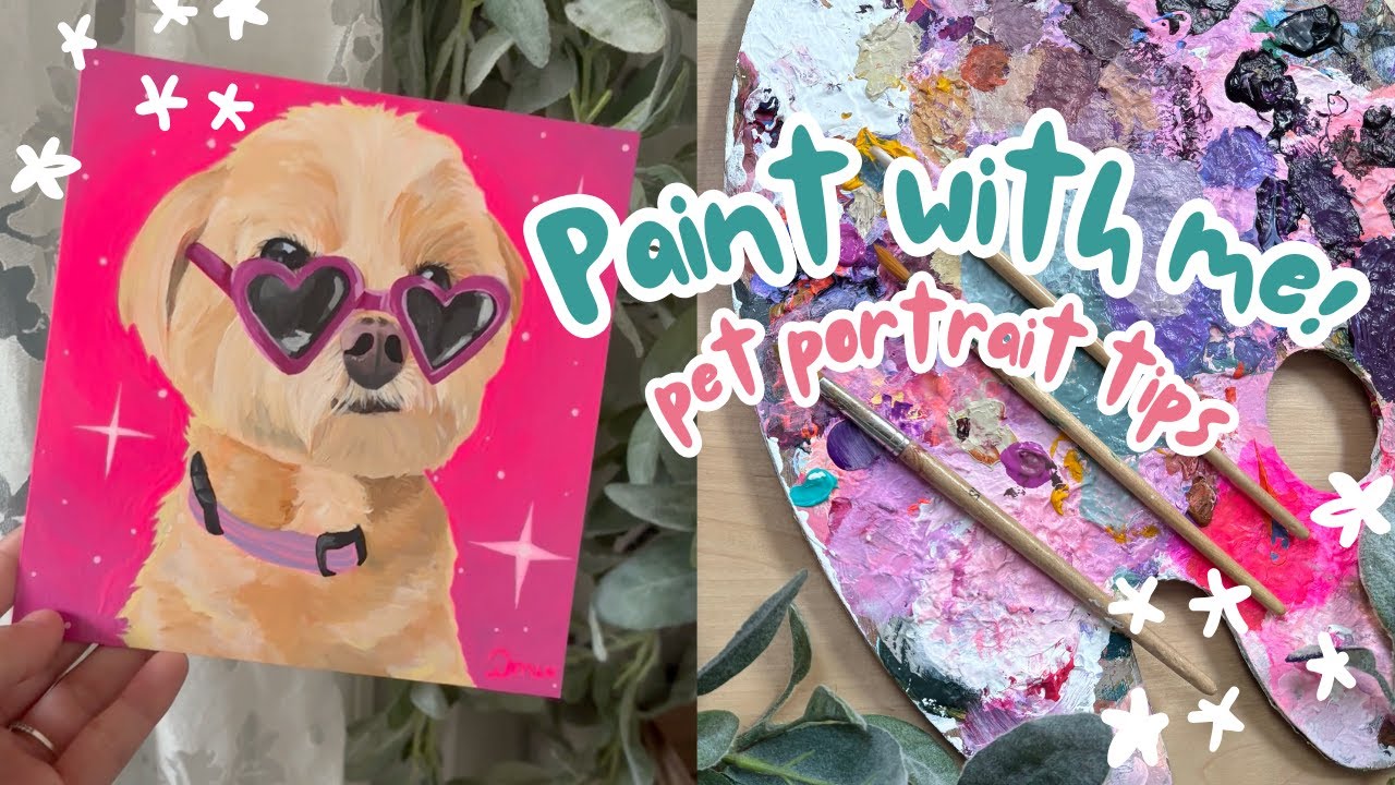 How I Paint Realistic Dog Portraits || Paint with Me! || Paint + Chat ...