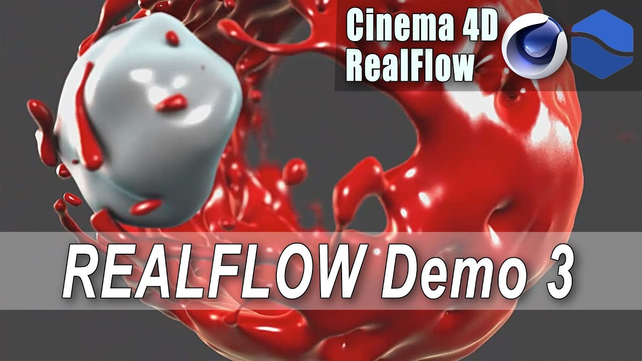 REALFLOW CINEMA 4D - Demo 3 - fluide simuation - YouTube