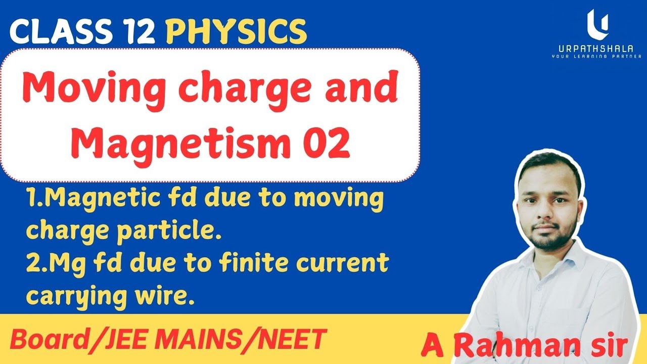 Lec 02|Moving charge and Magnetism|B due to moving charge and finite ...