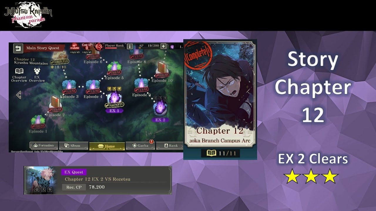 Story Chapter 12 EX 2 Stage vs Rozetsu Overview - YouTube