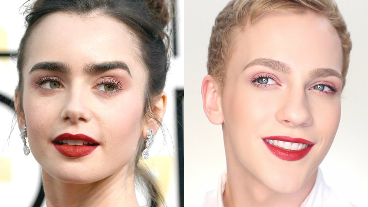 Lily Collins Golden Globes 2017 Makeup :: JonathanCurtisOnYT - YouTube
