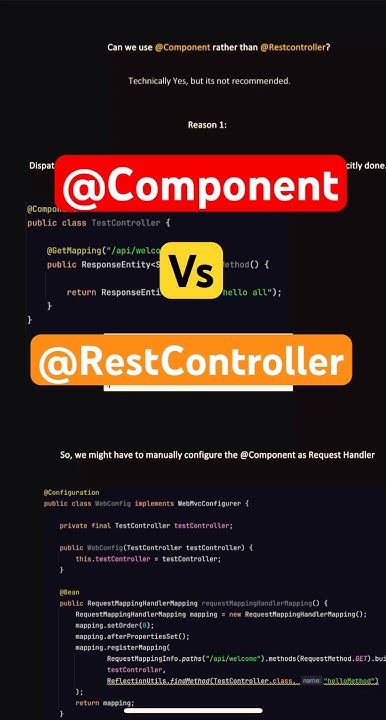 Spring boot Short: Controller vs RestController #softwareengineer #springboot #java - YouTube