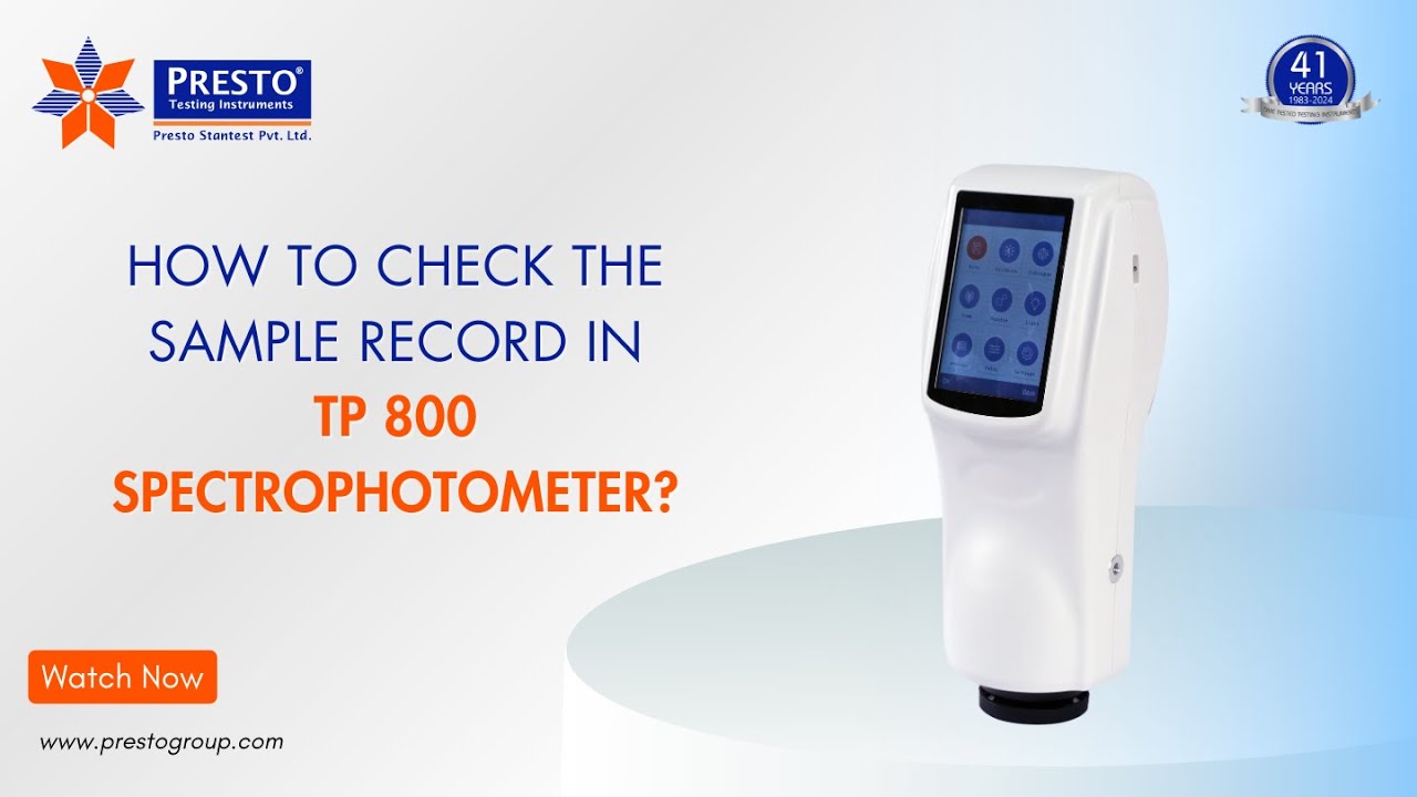 How to check the sample record in TP 800 Spectrophotometer ? - YouTube