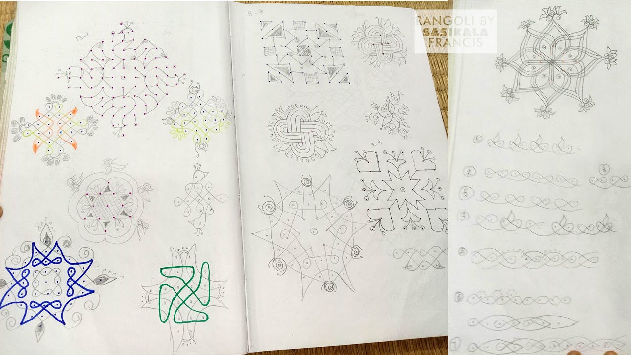 My Kolam Note | My rangoli kolam Collections | KOLAM BOOK| RANGOLI BOOK ...