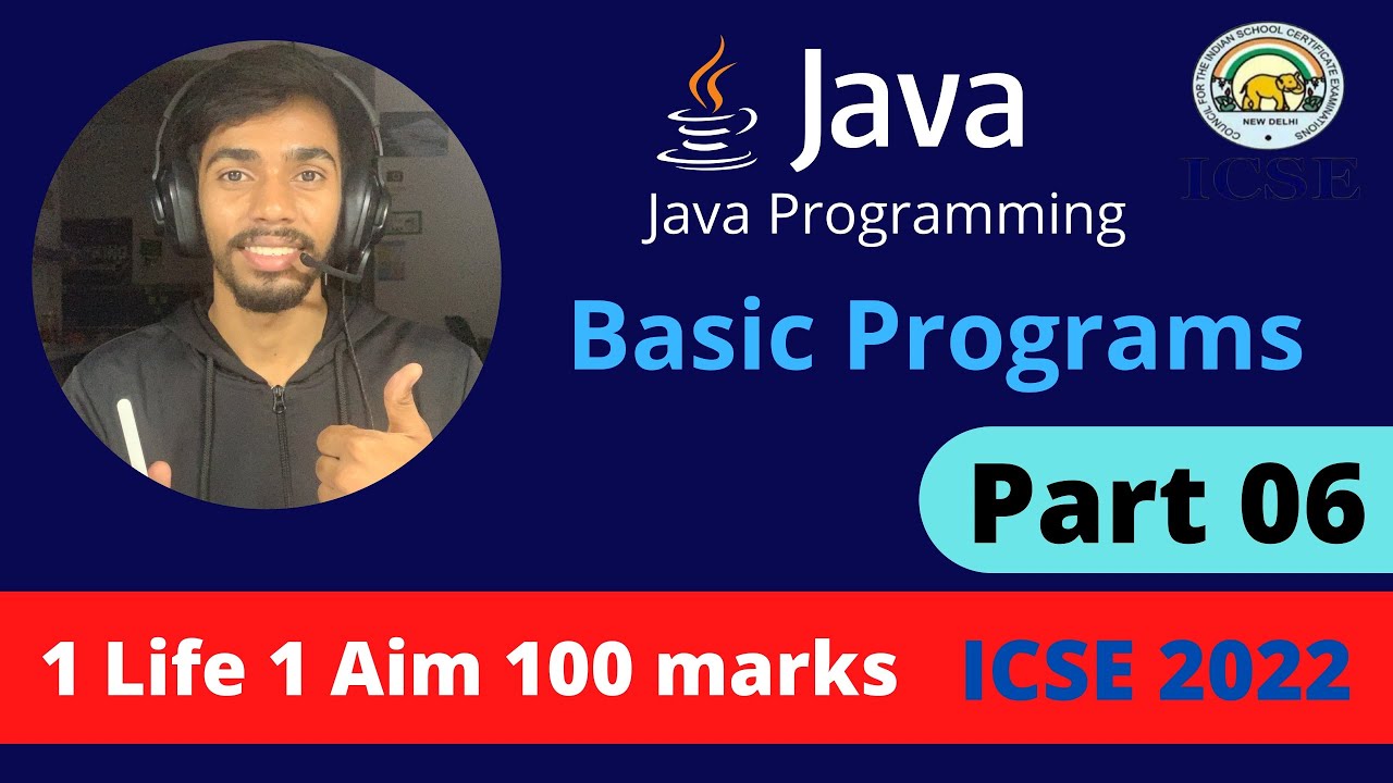 Class 06 Icse2022 Java Programming In Java Class X Icse 100 Marks 4645