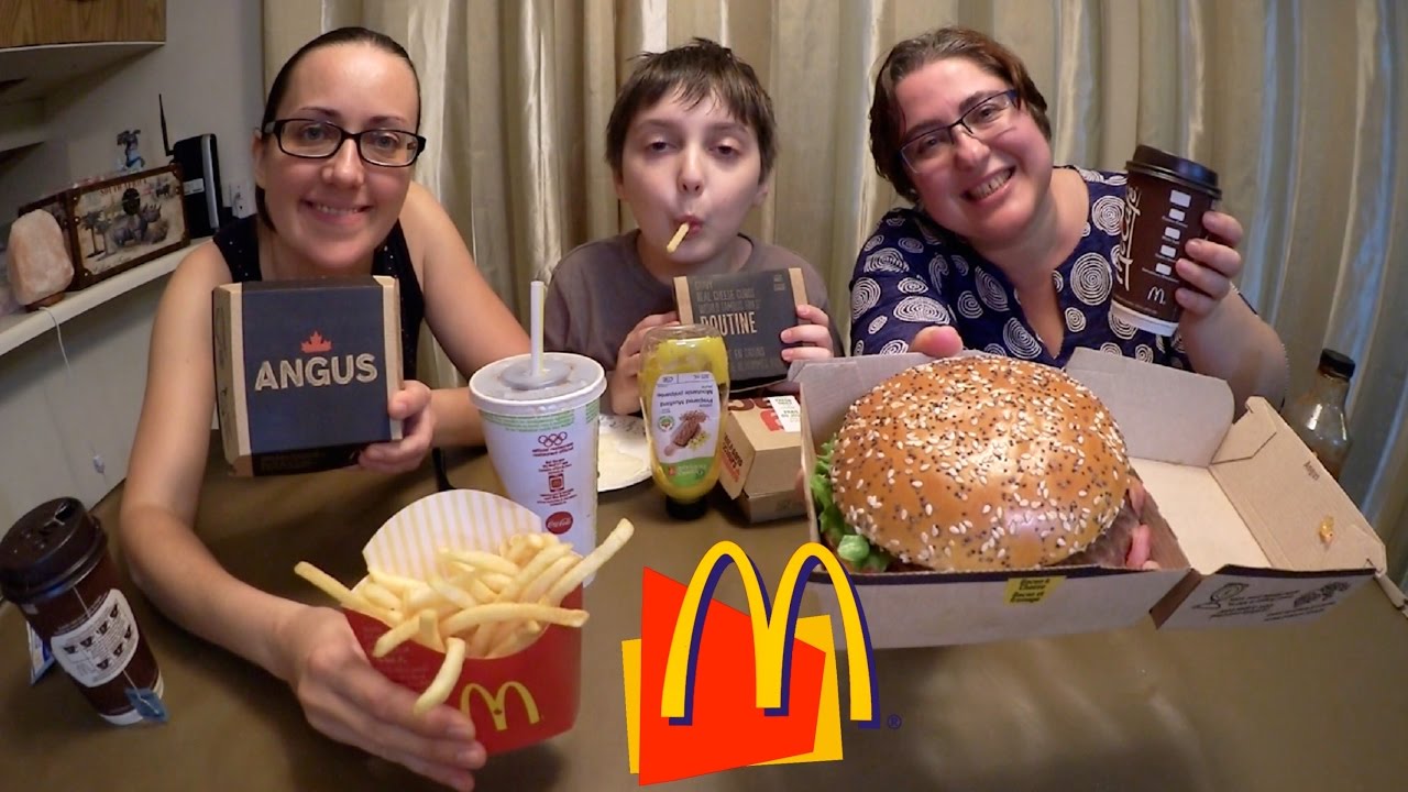 McDonald's Angus, Big Mac And Poutine | Gay Family Mukbang (먹방 ...