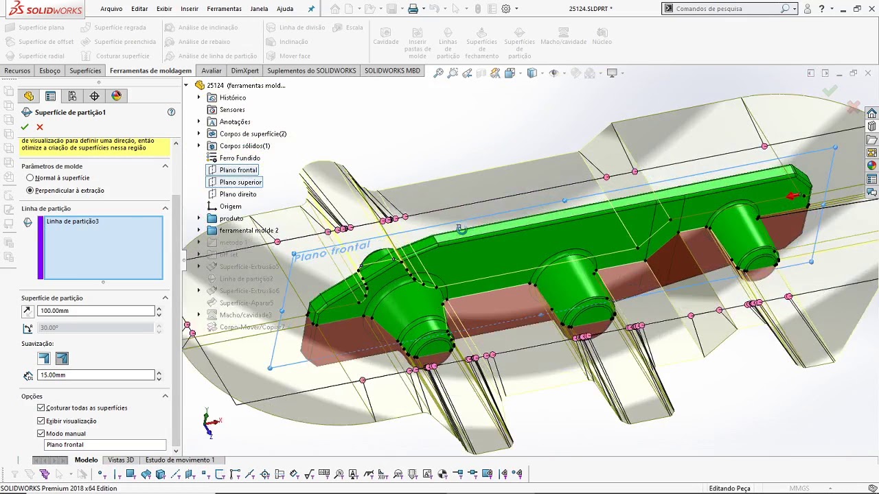 Formas de criar molde no solidworks/ Mold Tools / Core and Cavity - YouTube