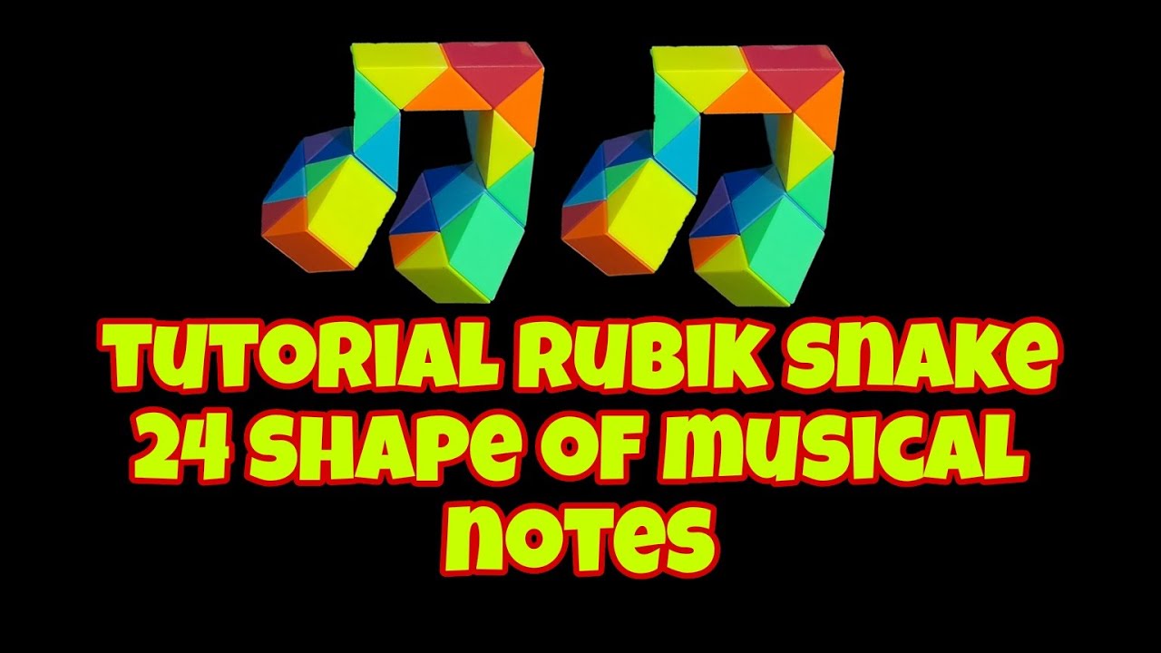 Rubik's snake 24 shape of musical notes - YouTube