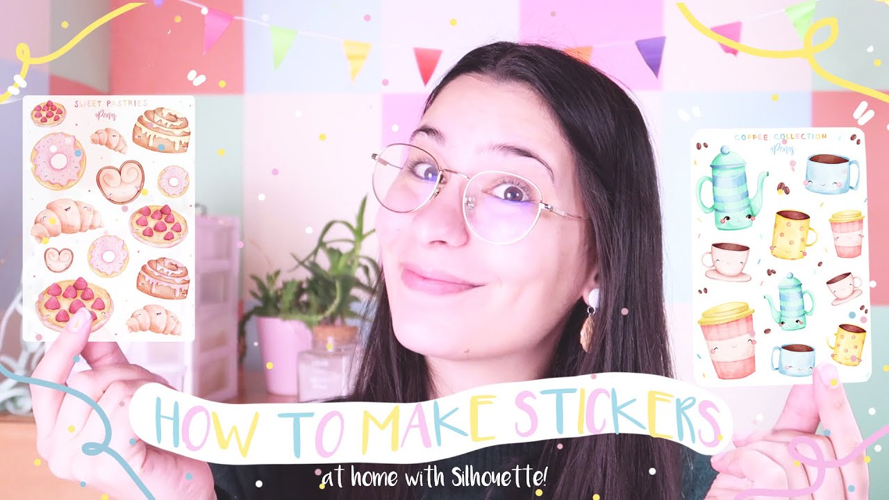 HOW TO MAKE STICKERS! / With Silhouette and Procreate / Doing sticker ...