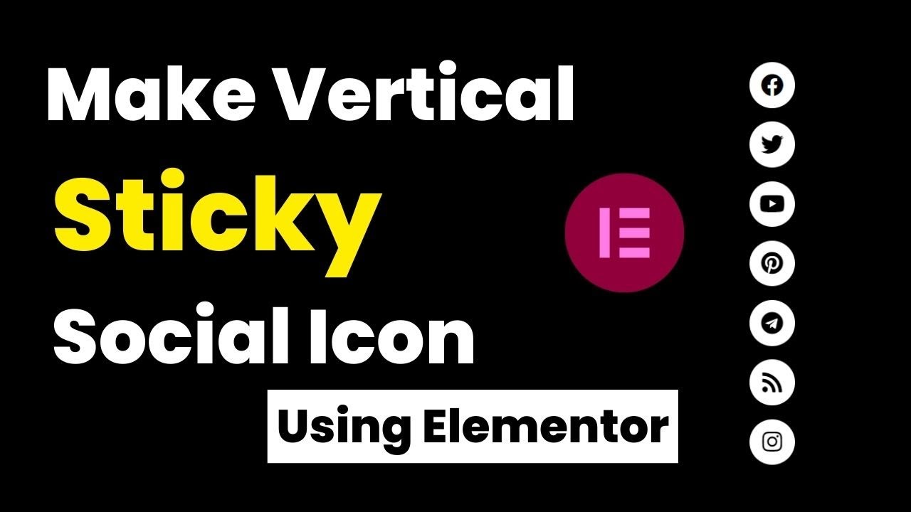 How To Create Vertical Social Icon Using Elementor How To Add How To Create Vertical Social Icon Using Elementor How To Add