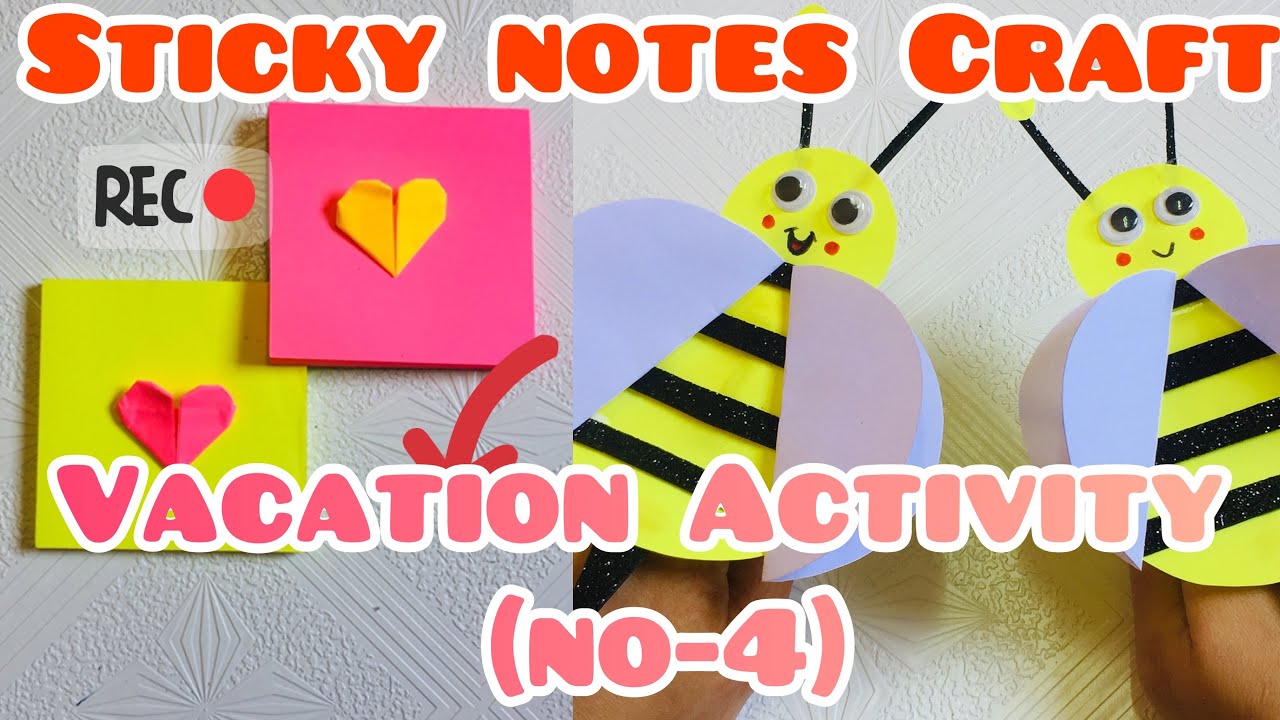 Cute sticky notes craft/vacation activity (no-4)#stickynotes #vacation# ...