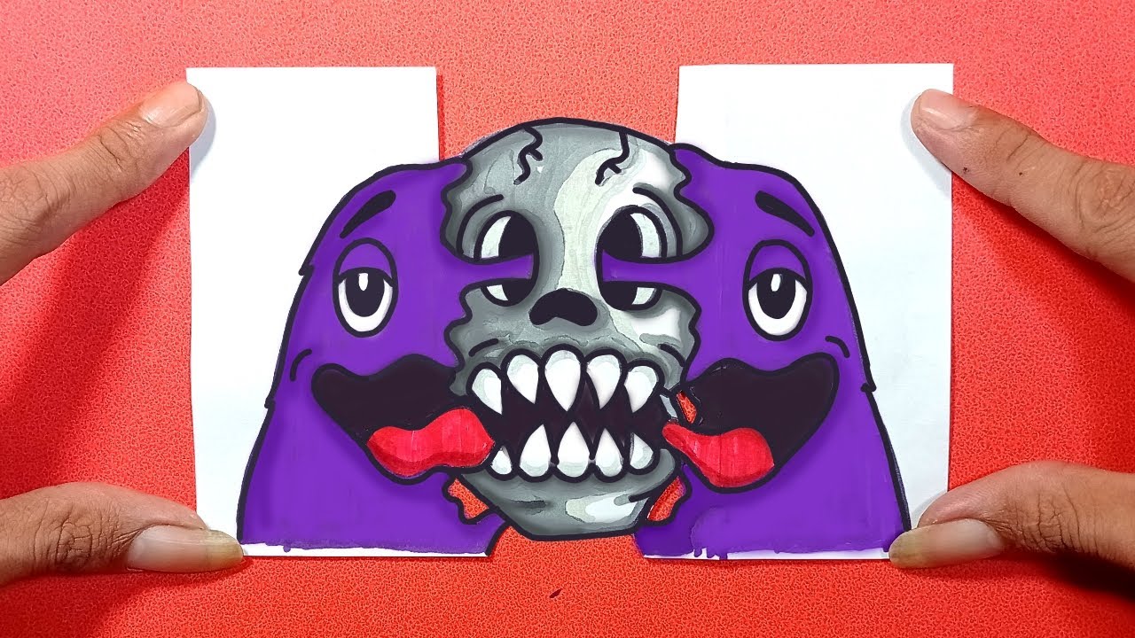 Cool Art Ideas With GRIMACE SHAKE || Paper Craft & Draw So Cute Easy ...