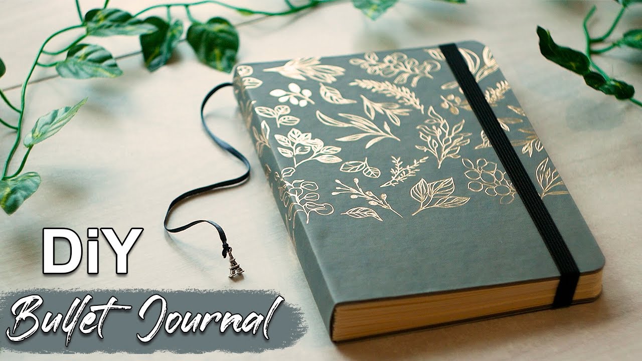 How to Make a Bullet Journal - DIY Dotted Leather Journal with Cream ...