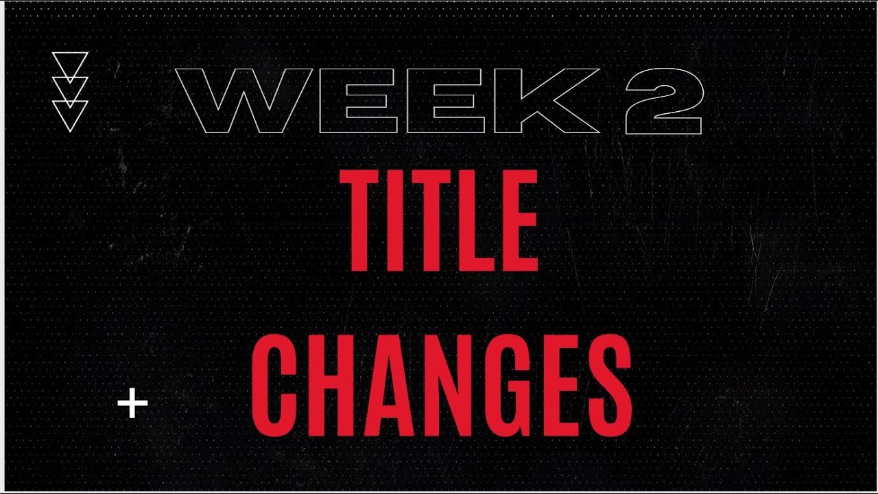 VCP Training Week 2: Title Changes - YouTube
