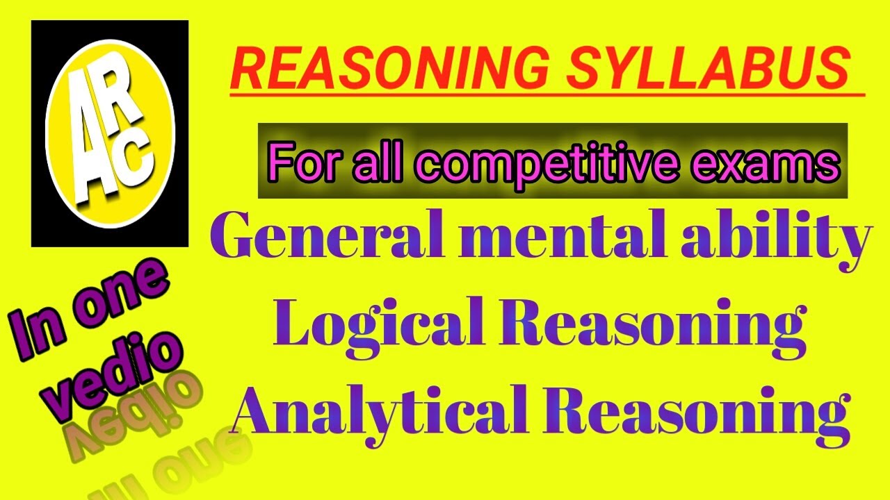 Full reasoning syllabus for all compitative exams. Syllabus of ...