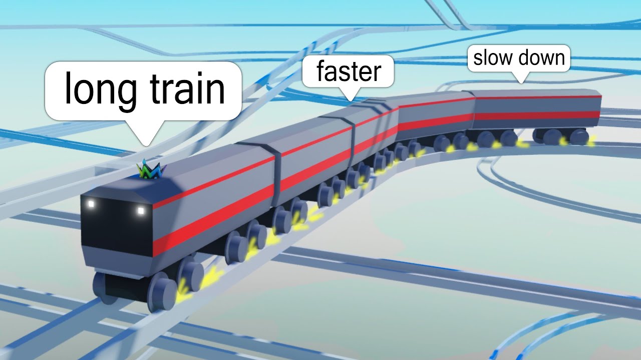 I Used a FAST Longest Train on Roblox Cart Ride BUT I Can't Slow down ...