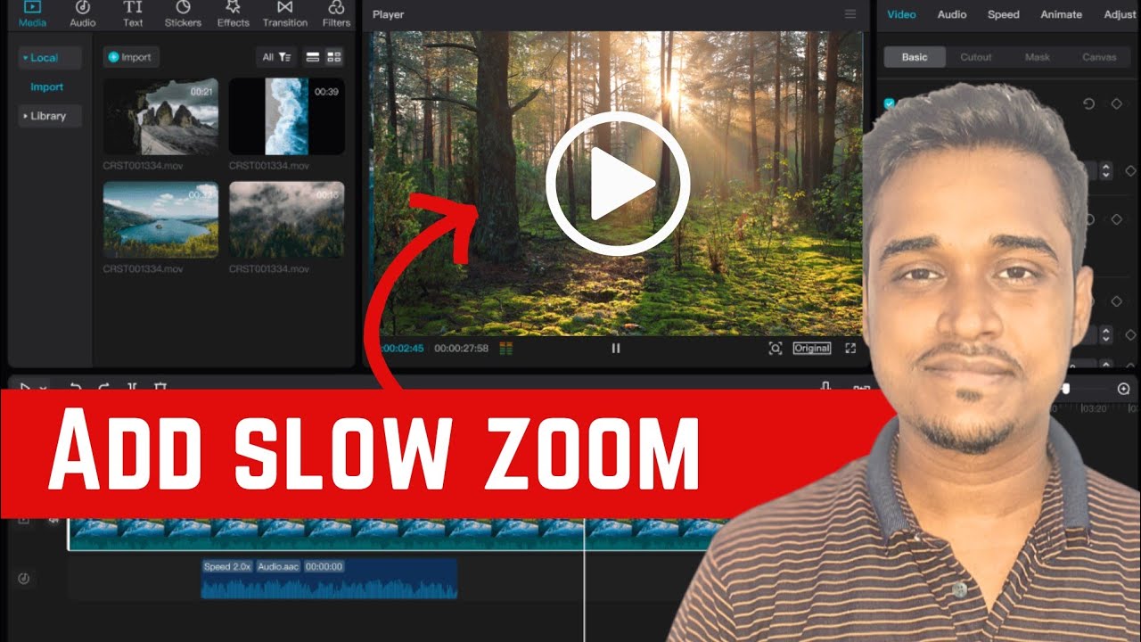 How to Add Slow Zoom in Capcut PC (Easy method) - YouTube