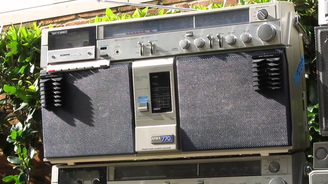 Nine Boombox Brand Model Aiwa JVC Prosonic Sanyo - YouTube