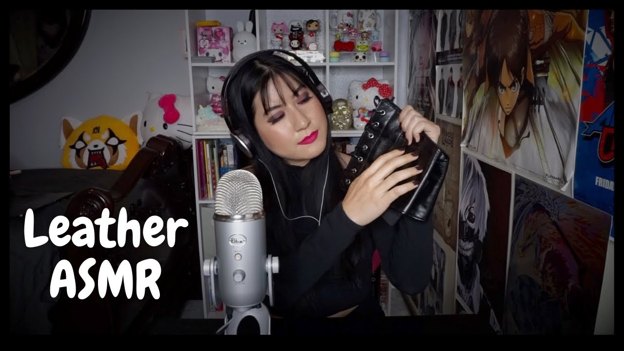 ASMR Leather Sounds| Squeezing, Tapping, and Scratching (Belt, Bodysuit ...