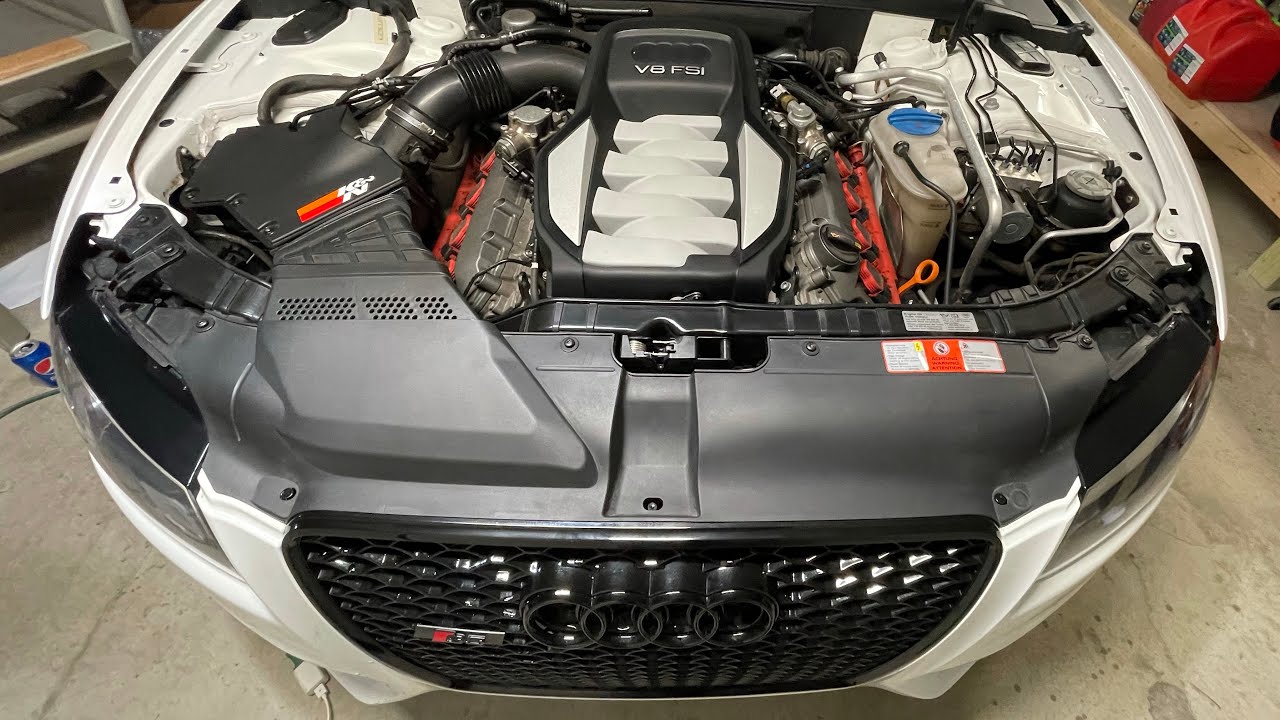 INSTALLING THE ECS TUNING STRUT TOWER BRACE ON MY AUDI S5!!! - YouTube