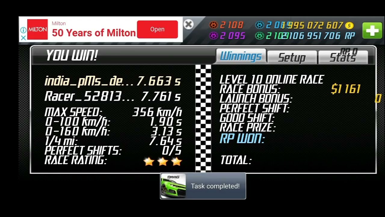 Drag Racing games V 3.11.1 Neu Tuning Level 10. 1/4 Mile best time 7. ...