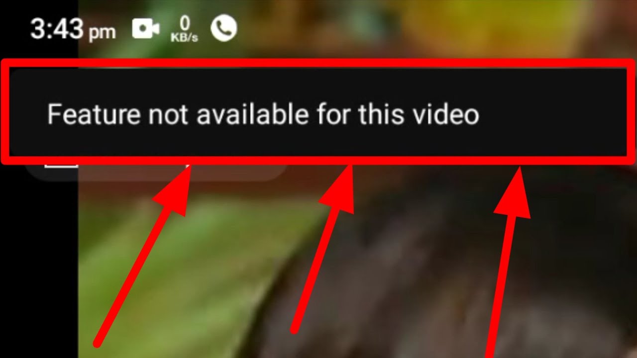 YouTube Fix Feature not available for this video Problem Solve - YouTube