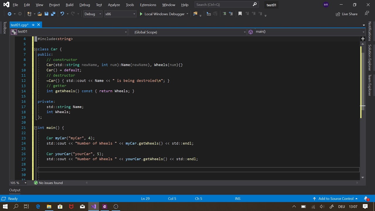 C Tutorial Implicit Copy Constructor Youtube