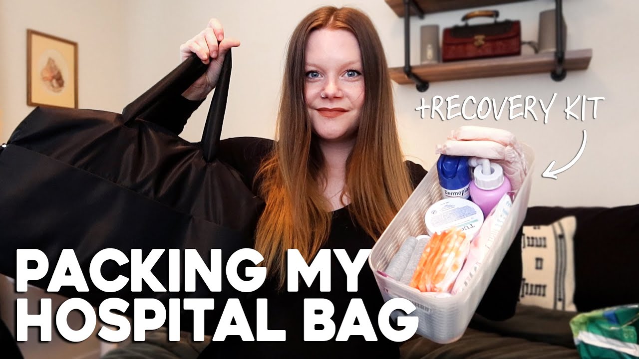 packing my hospital bag + post partum recovery station - YouTube