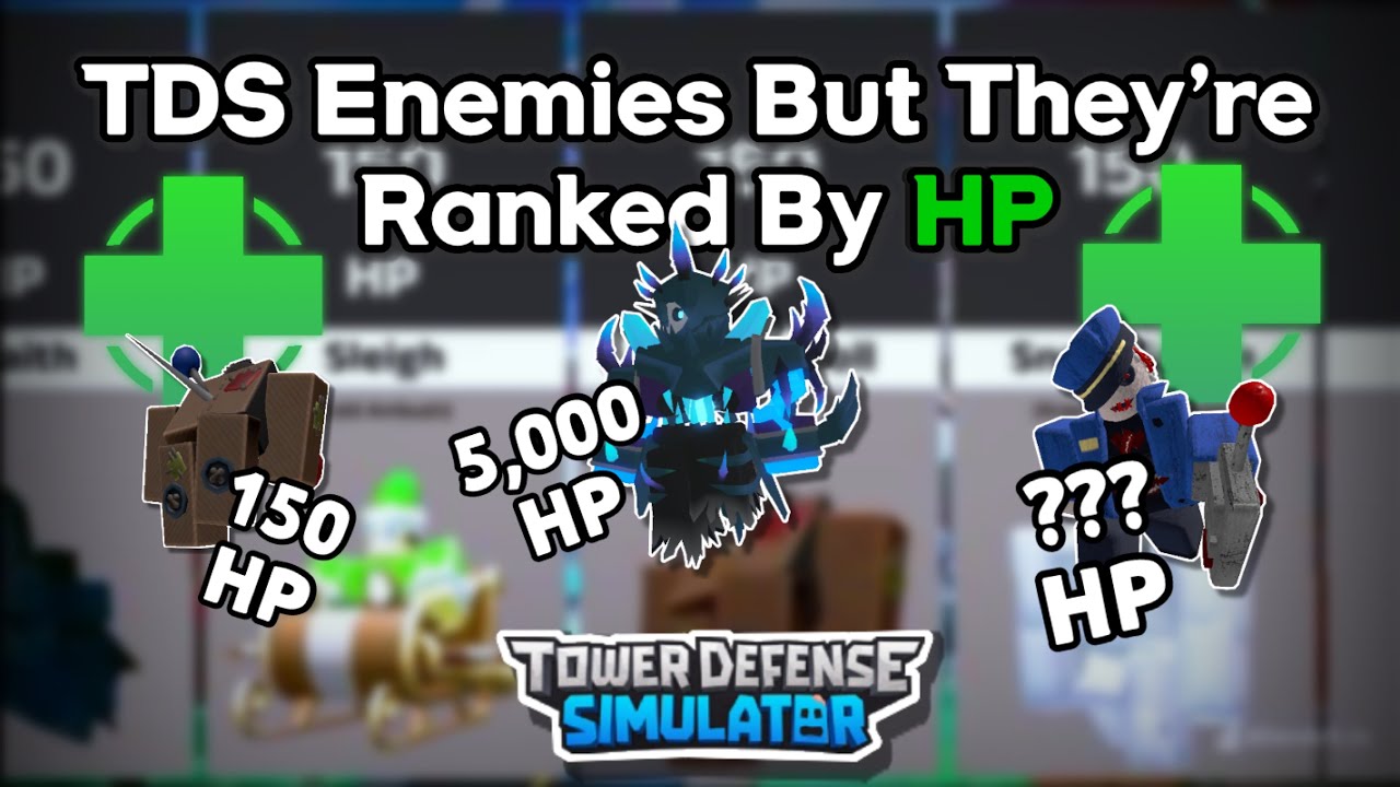 TDS Enemies But They're Ranked By HP || Tower Defense Simulator (ROBLOX ...