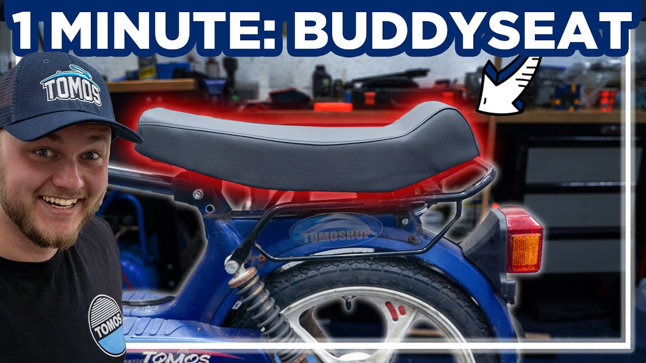 Tomos A3 / A35 Buddyseat Monteren (1 Minute how-to) - YouTube