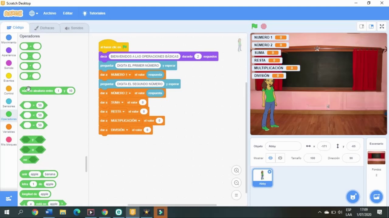 OPERACIONES BÁSICAS EN SCRATCH 2020 - YouTube