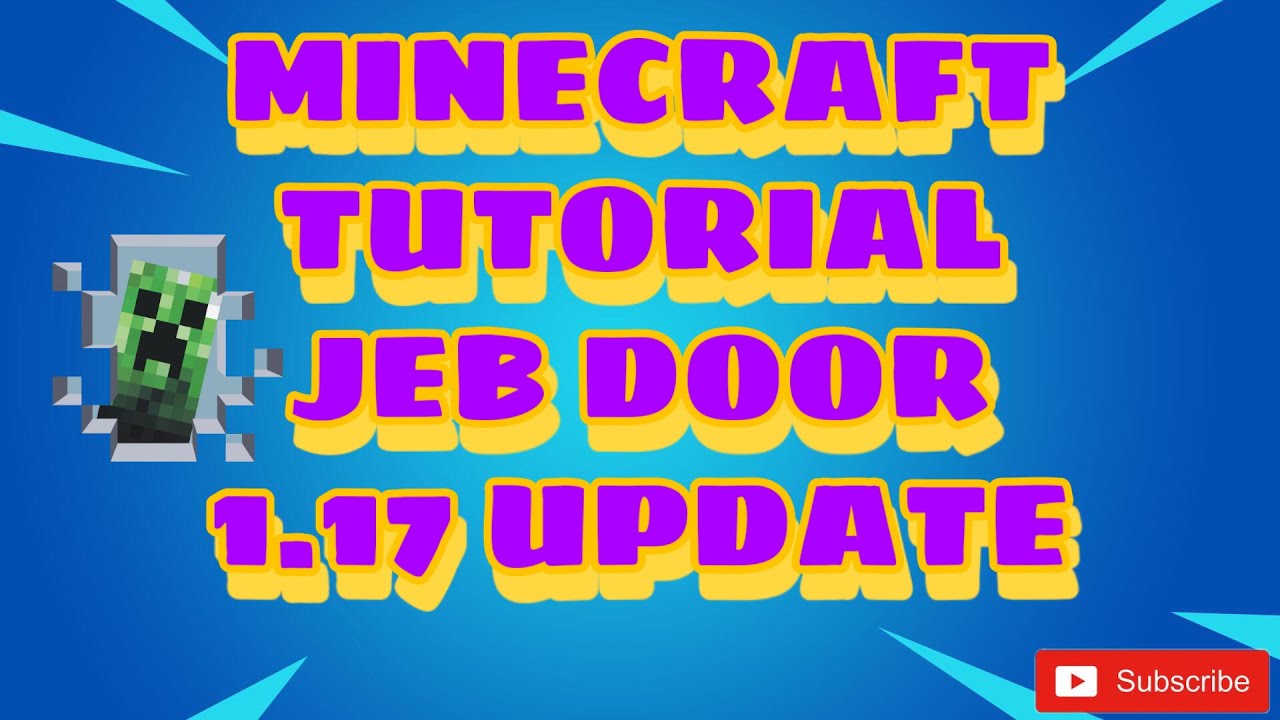 MINECRAFT TUTORIAL JEB DOOR 1.17 UPDATE - YouTube