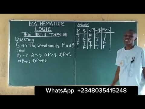 Truth Tables Tutorial (How to compute the Negation, Negation, Conjunction, Disjunction ...