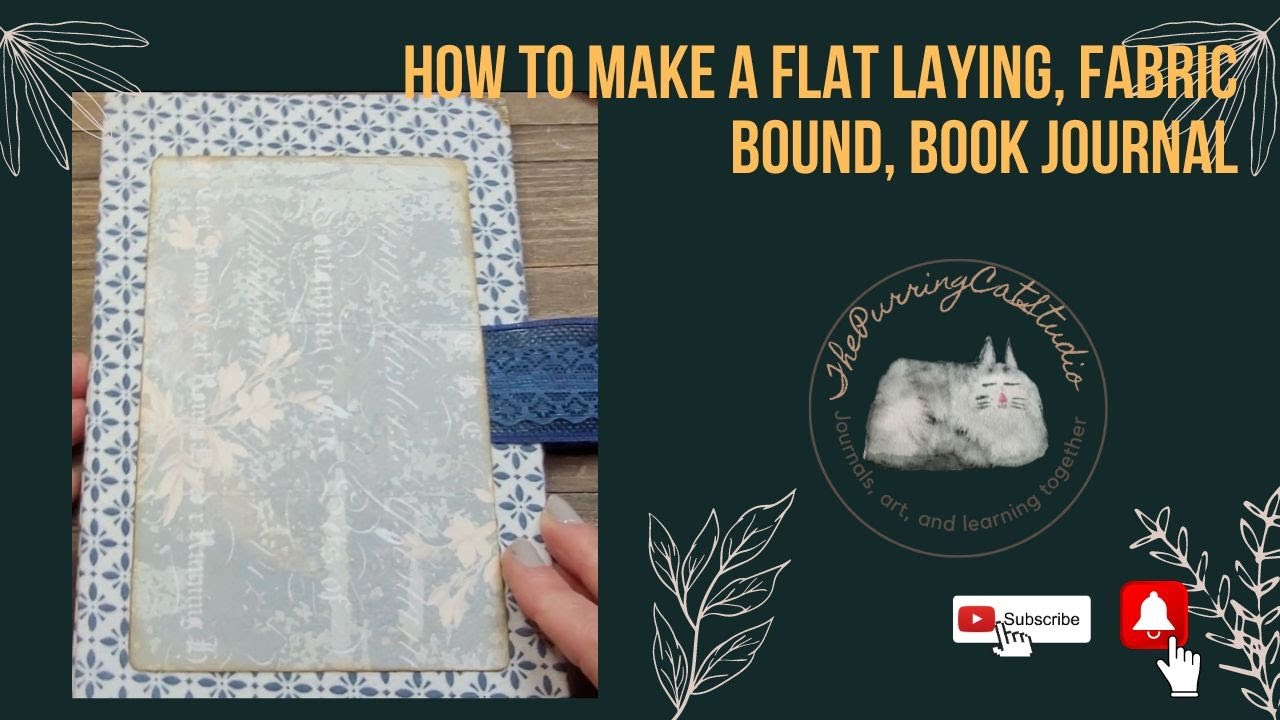 How to make a flat laying, fabric book binding - YouTube