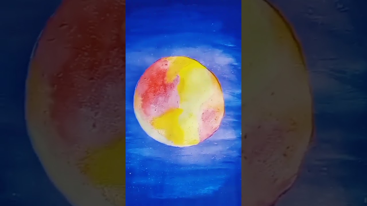 moon drowning color || night seen || easy painting || #shortvideo # ...