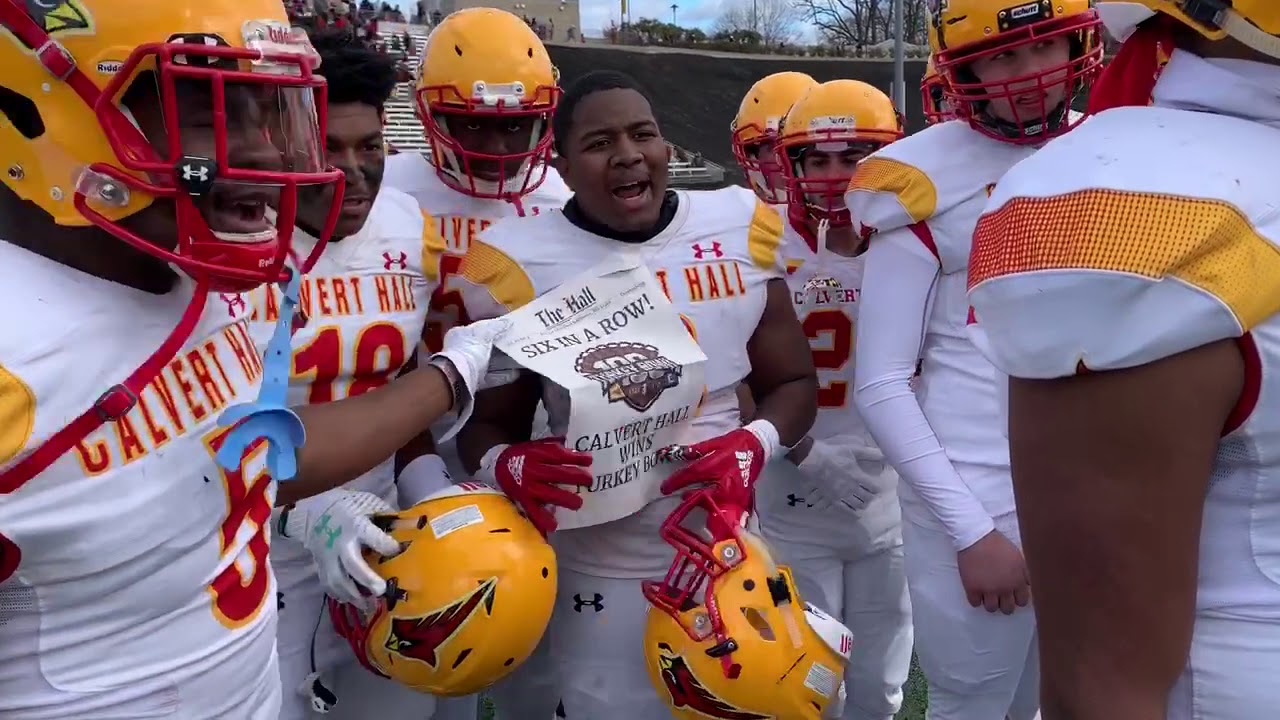 Calvert Hall football postgame 100th Turkey Bowl - YouTube