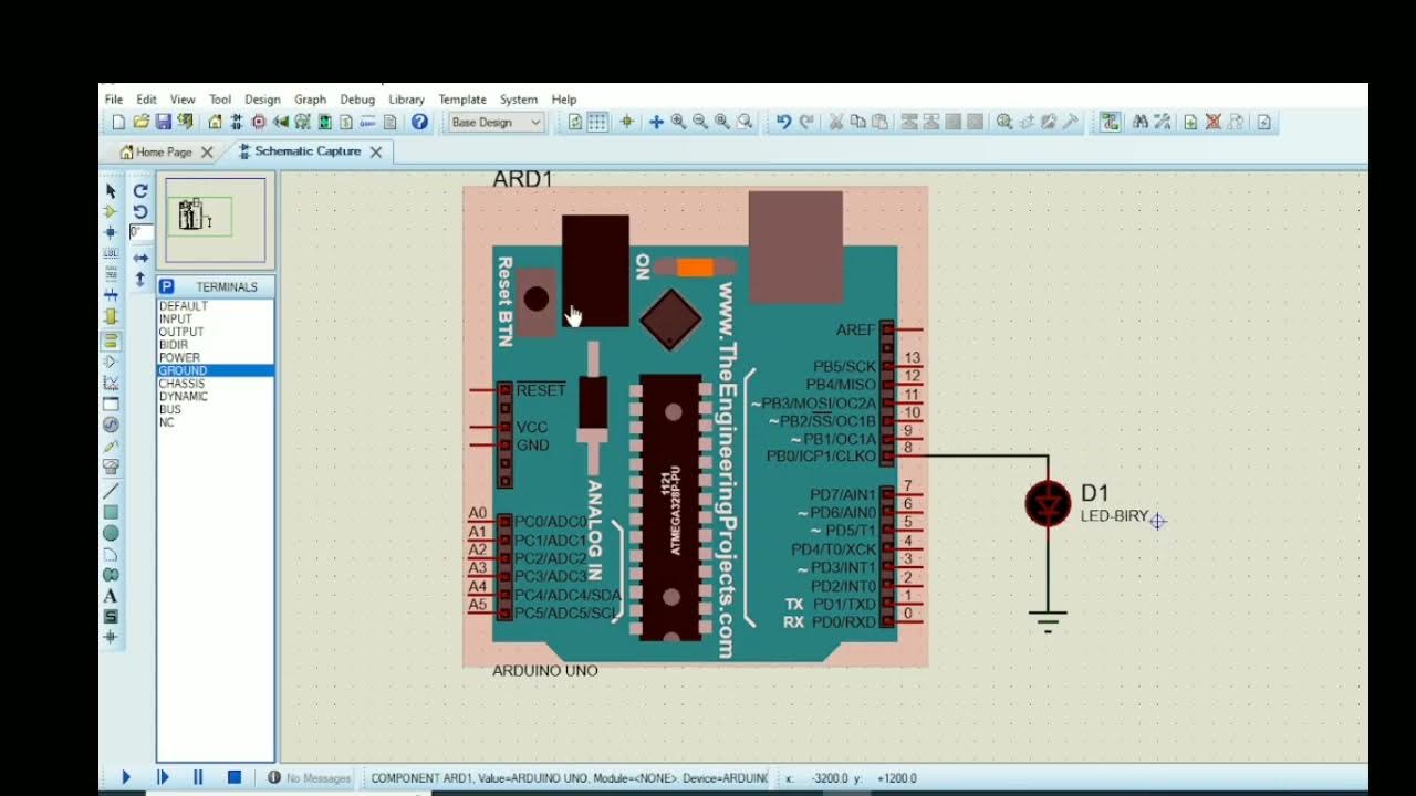 01.Arduino LED blinking using Proteus - YouTube
