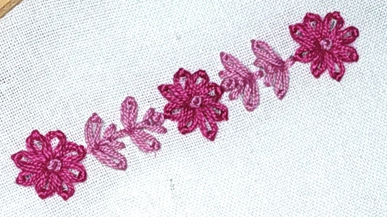 Soo Easy & Simple Border Line Stitch for Beginners|Tricking BorderLine ...