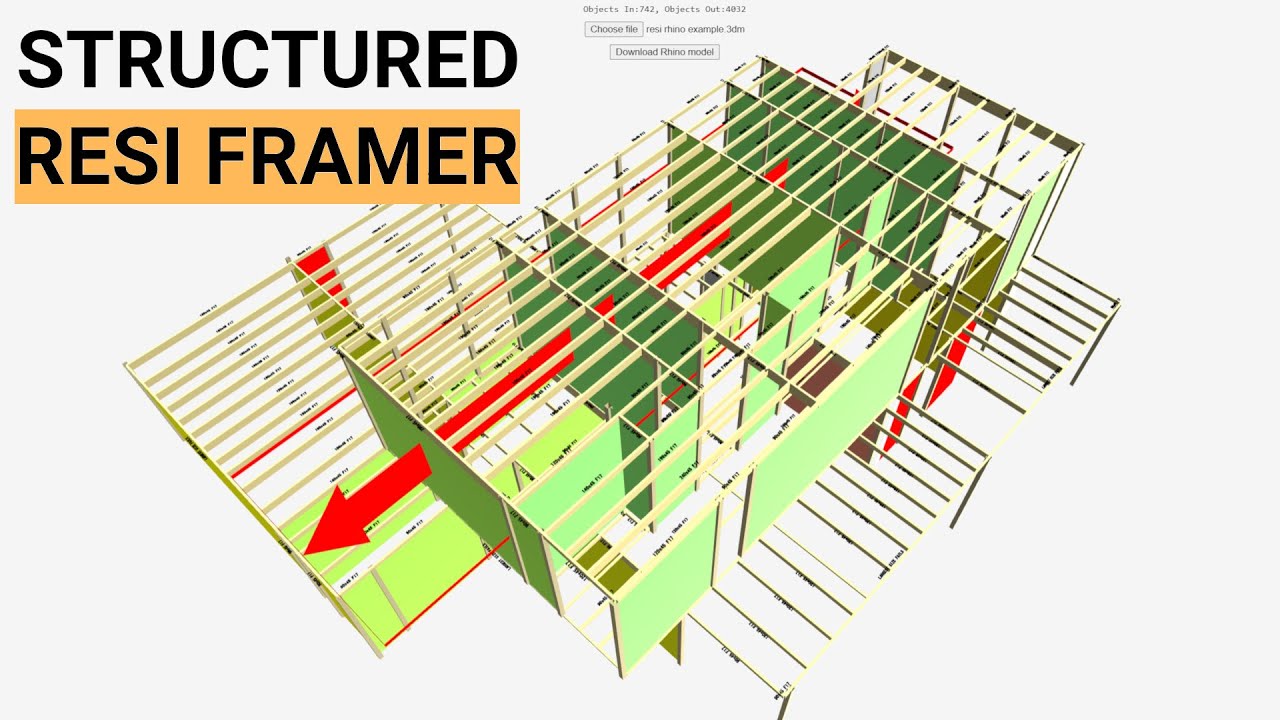 Timber frame design over the web with bracing check. A fast residential ...