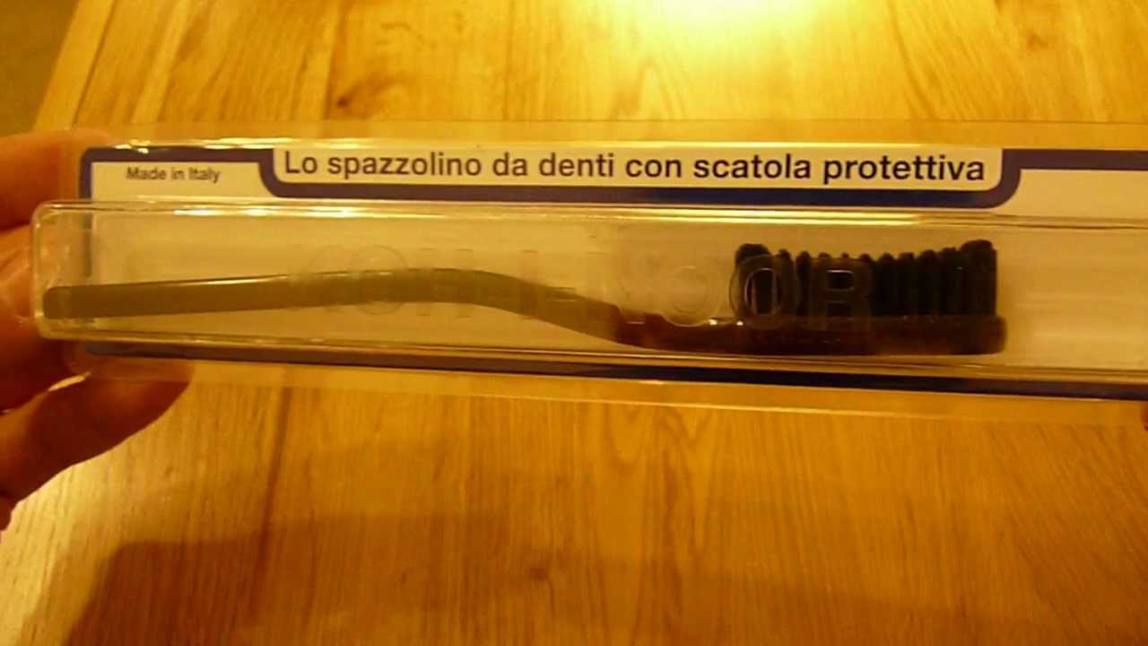 Koh I Noor Toothbrush - Firm Hog Hair Italian Toothbrush - YouTube