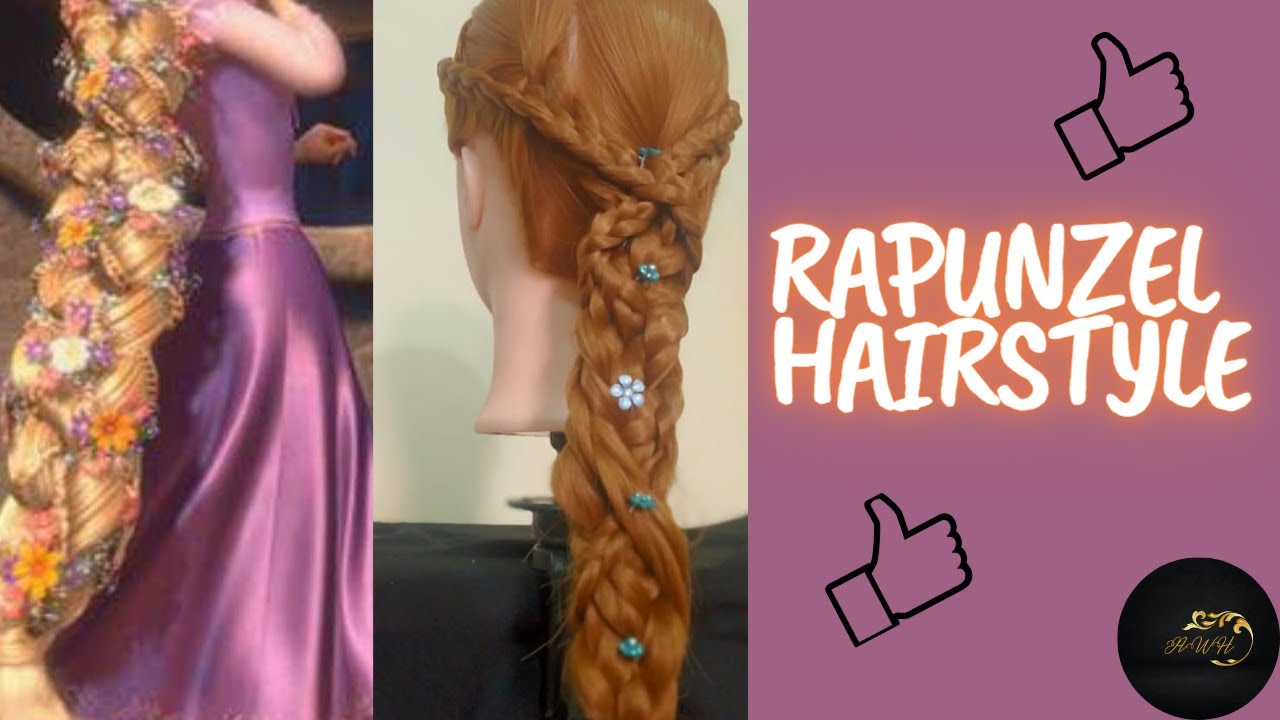 Rapunzel hairstyle | Hairstyles for long hair | Easy heatless ...