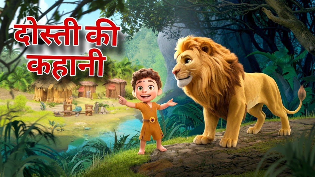Sher aur ladke ki dosti||Lion friendship||Stories of friendship - YouTube