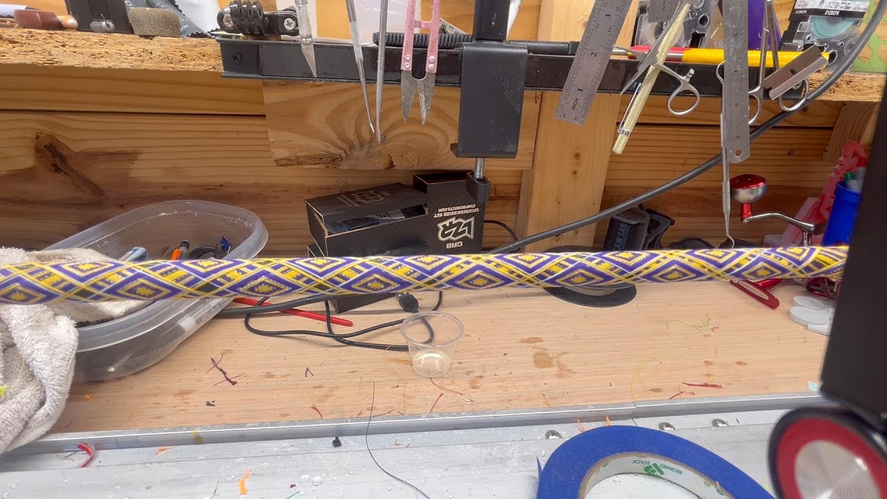 Decorative Fishing Rod Wrap. Diamond Style, East Carolina Themed Colors ...