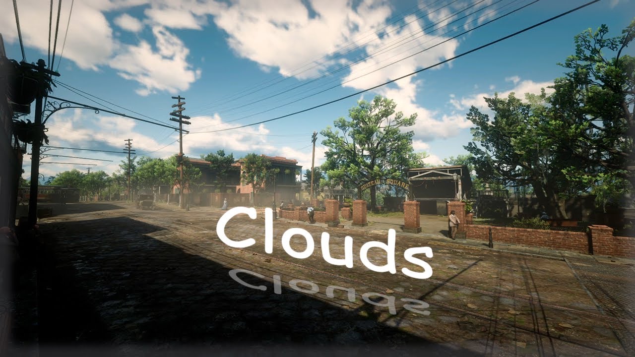 24H | RDR2 - Guiteau Square | Clouds - YouTube