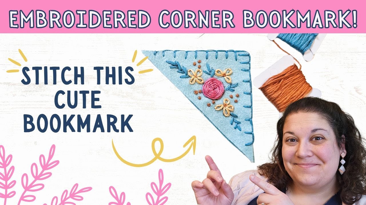 Stitch a CUTE Corner Bookmark for Spring Reading! - YouTube