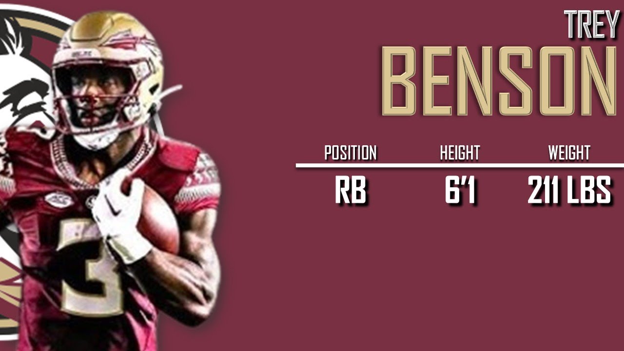 Trey Benson | #𝟛 | Florida State Seminoles Running Back - YouTube